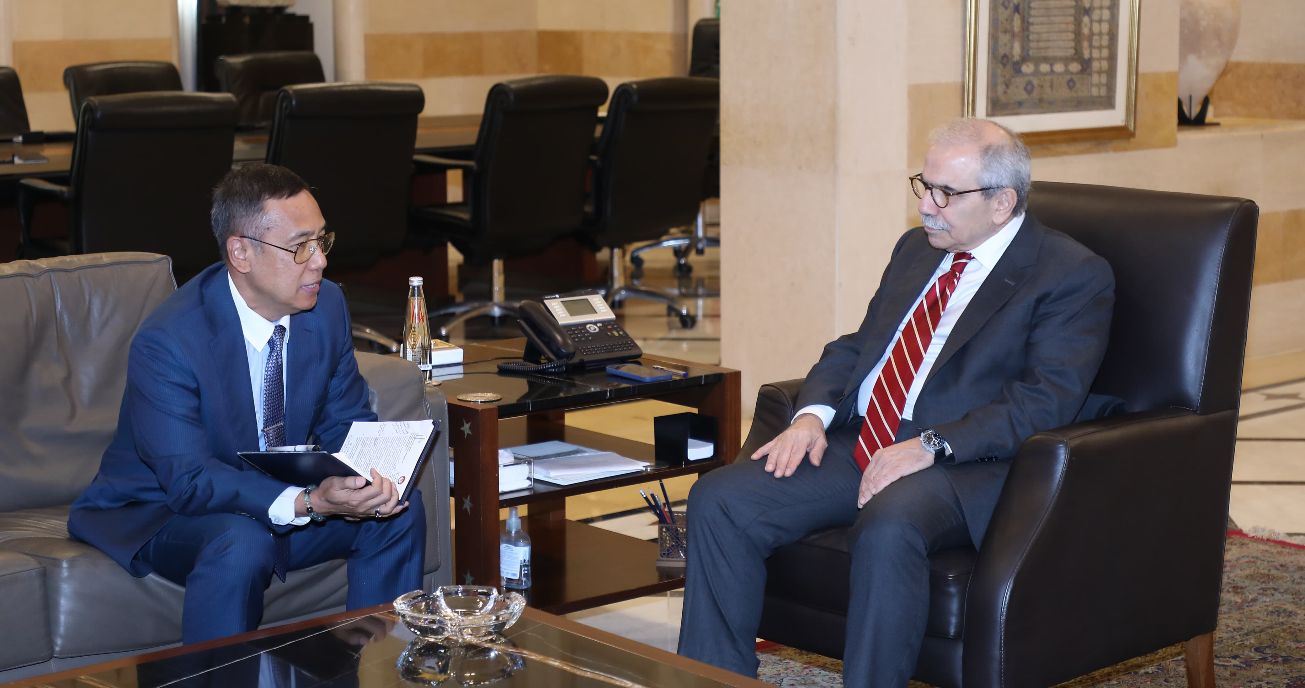 Salam meets Indonesian Ambassador, MP Haidar Nasser | National News Agency